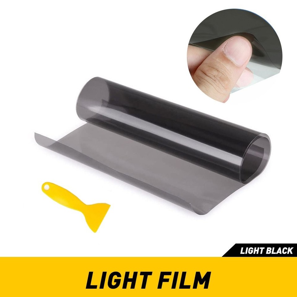 Car Light Tint Film Vinyl Wrap Sheet Light Black Universal For ...