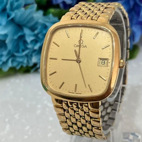Omega Square Men'S Gold Analog Watch | eBay