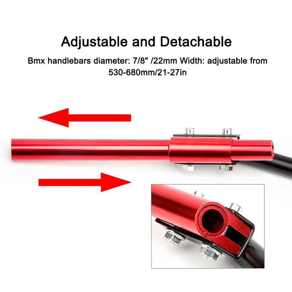 Universal Motorcycle Handlebars 7/8'' 22mm Adjustable Detachable Handle ...