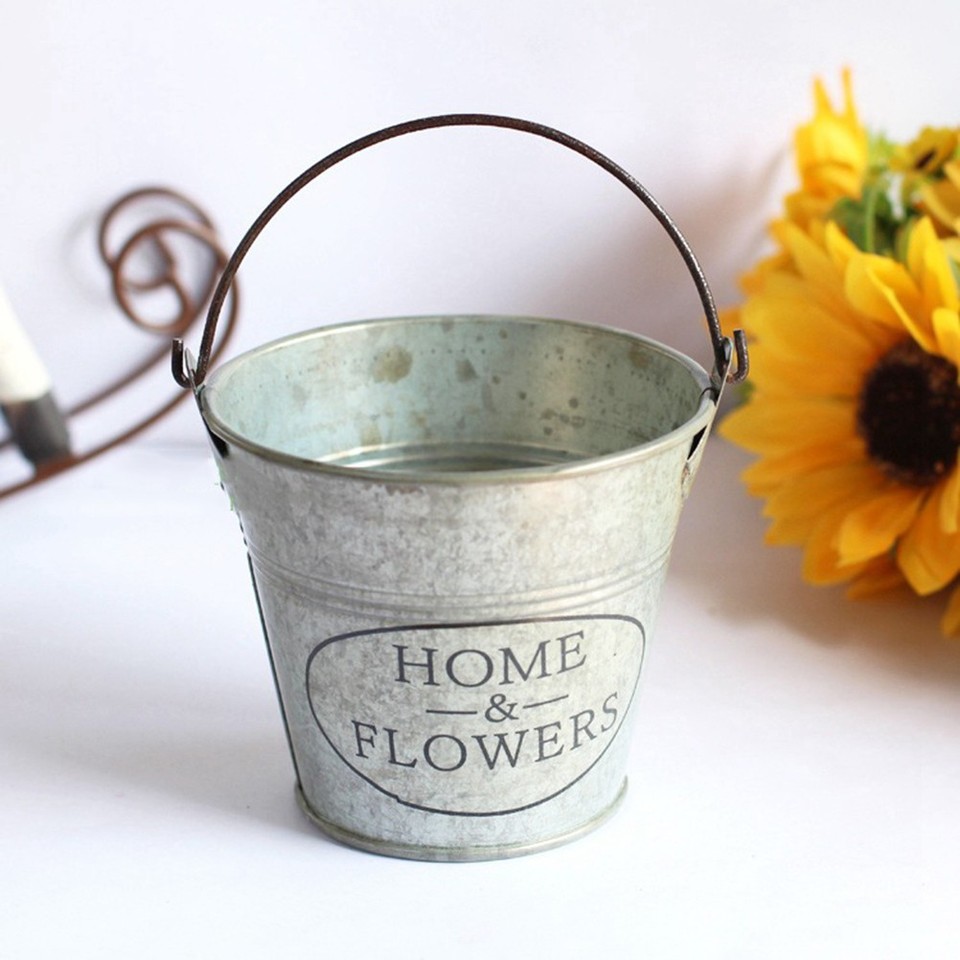 Flower Bucket Home Decoration Creative Iron Bucket Creative Flower ...