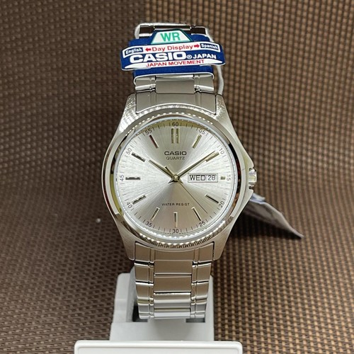 Casio MTP 1239 D 7 a Mens Watch Silver Stainless Steel Analog Water ...