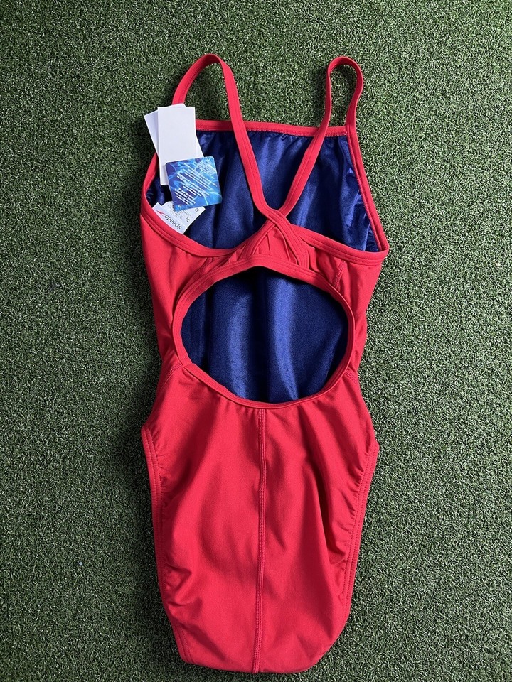 NEW Speedo Women’s Red Lifeguard One Piece Swim Suit Size 28 | eBay