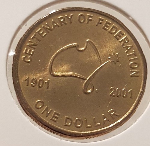 2001 AUSTRALIAN $1 ONE DOLLAR COIN - Federation - UNC from ROLLS -FREE ...