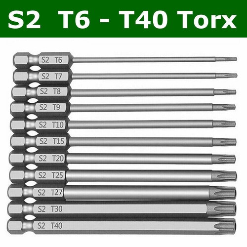11PCS Long Reach Hex Torx Star Security Bit Set Tamper Proof ...