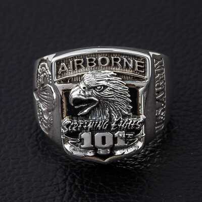 Screaming Eagle 101St Airborne Sterling Silver Army Men's Ring | eBay