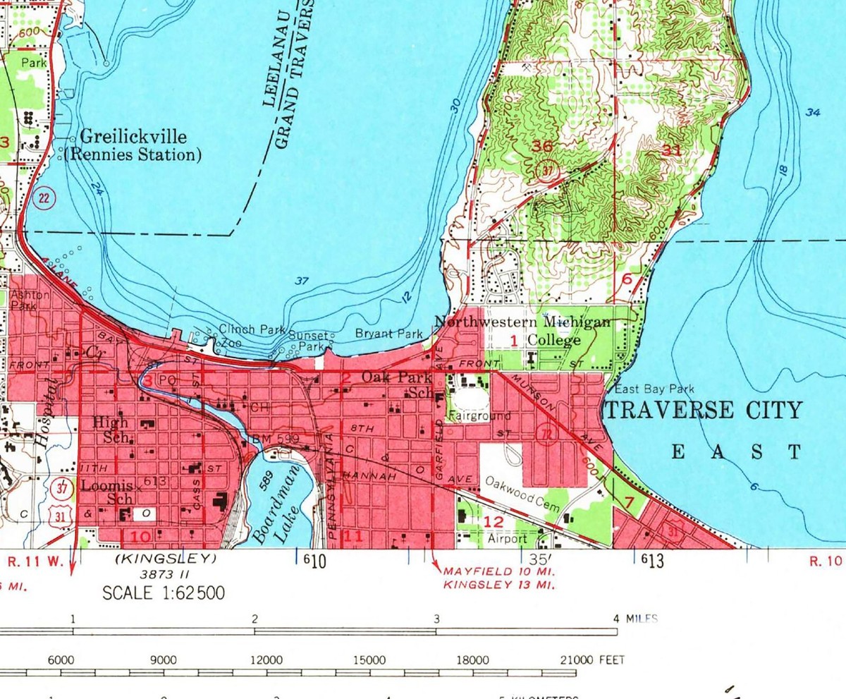 Traverse City Map Map Of Traverse City, Michigan