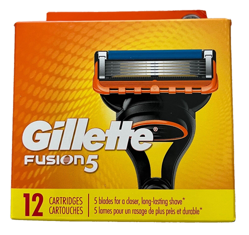 GILLETTE FUSION 5 12-PACK CARTRIDGES WITH PRECISION TRIMMER (NEW SEALED ...