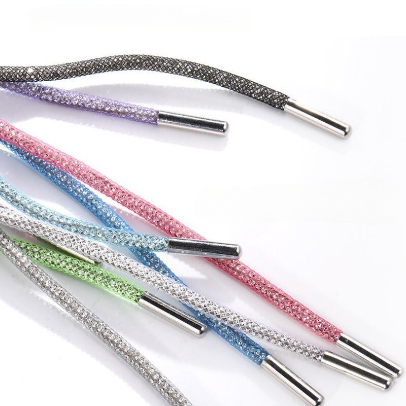 2pcs Rhinestone Shoe Laces Hoodie String Mesh Rope Replacement ...