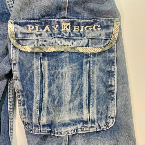 Vtg Y2K Play Bigg Mens Jean shorts Jorts Baggy Wide Leg Skater Jeans ...