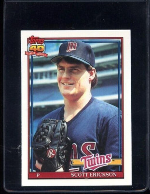 1991 TOPPS TIFFANY #234 SCOTT ERICKSON ROOKIE RC MINNESOTA TWINS | eBay