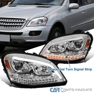 Fits 2006-2008 Mercedes W164 ML320 ML350 ML500 LED Strip Projector ...