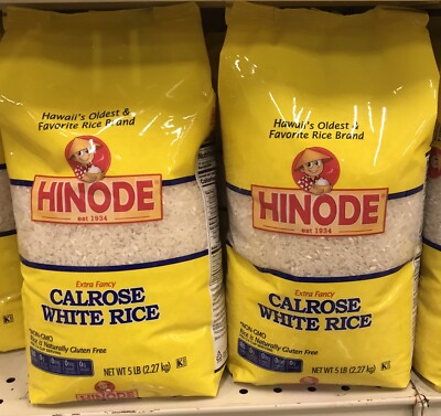Hinode Calrose Hawaii White Rice 5 Lb Bag (Lot Of 2) | eBay