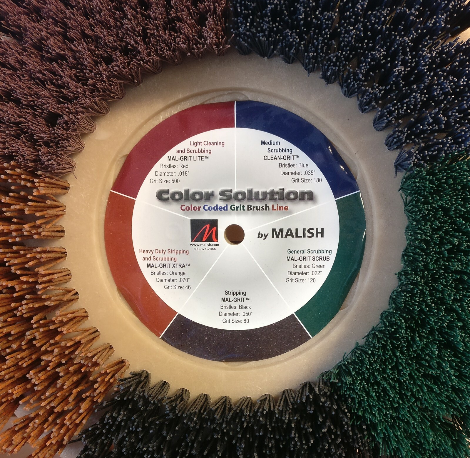 Malish 20" Grit Rotary Brushes with Standard Clutch Plate(NP-9200) 5 ...