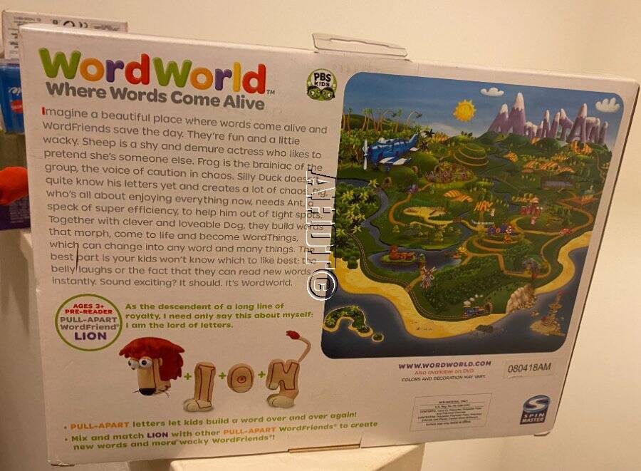 WordWorld Lion with DVD Plush Magnetic Pull-Apart Letters NEW NIB 2007 ...