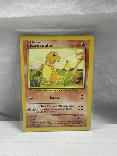 Pokémon TCG - Charmander - 46/102 - Common Unlimited - Base Set [Near ...