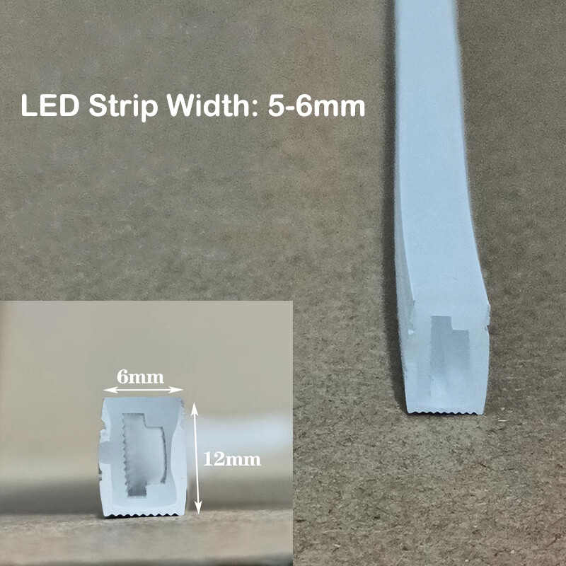 Silicone LED Channel System Cuttable Flexible Bendable DIY For LED ...