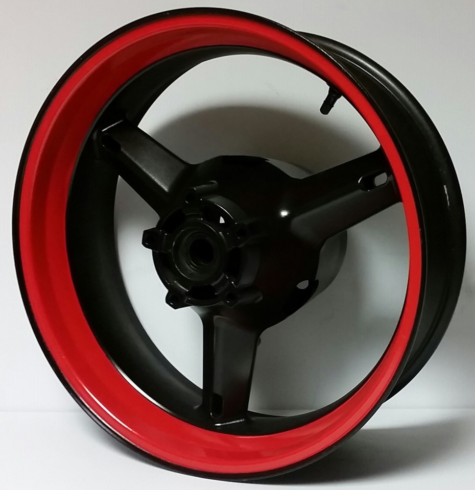 RED WHITE CUSTOM INNER RIM DECALS WHEEL STICKERS STRIPES TAPE GRAPHIC ...