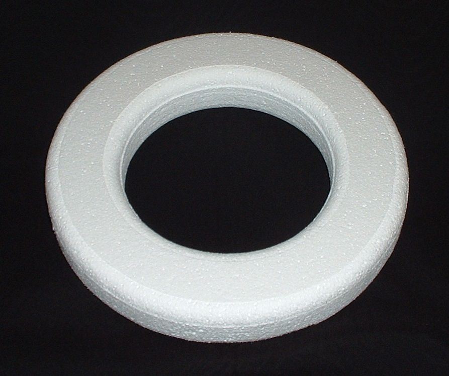 styro-foam WREATH 14"-16"-18"X 2" Thick EPS foam Craft Wedding Ring ...