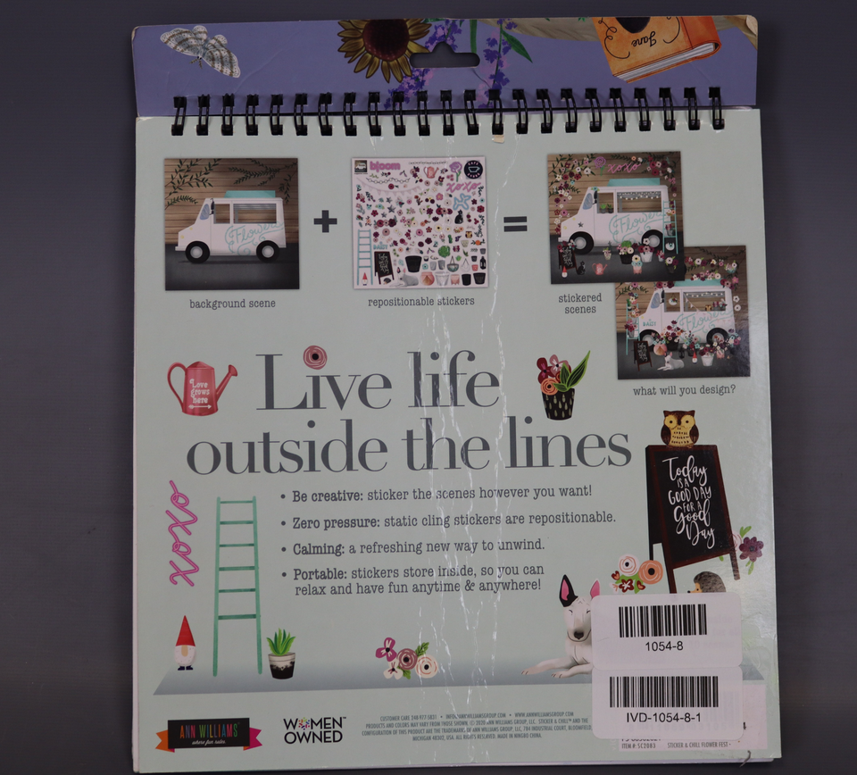 Flower Fest Sticker & Chill Set-Sticker Book 10 Scenes 800+ Stickers | eBay