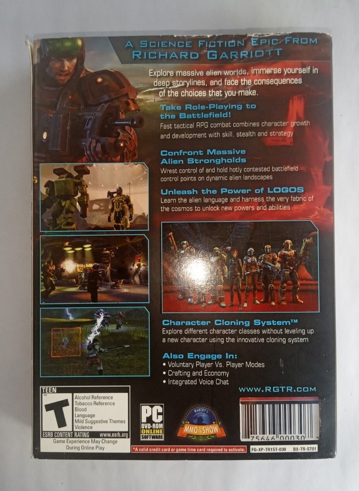 2007 Tabula Rasa PC DVD ROM Video Game | NCSOFT (Factory Sealed!) | eBay