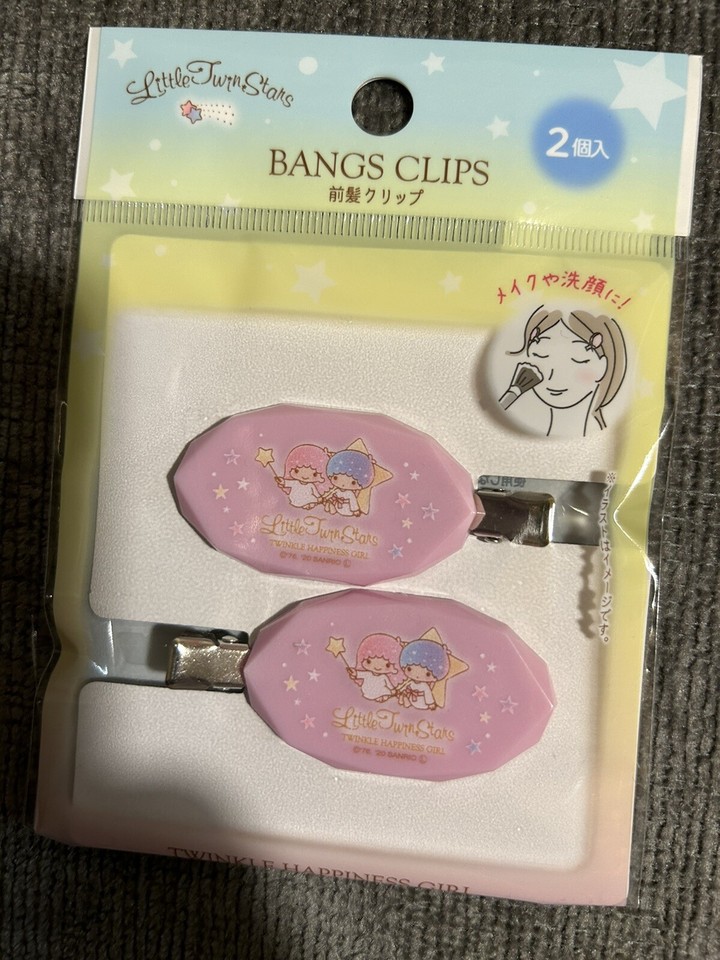 Sanrio Little Twin Stars Pink Bangs Clip 2 PCs Kiki Lala Hair Anime ...