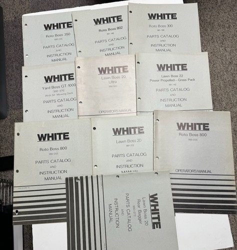 Several Vintage White Outdoor Products Lawn Boss Roto Boss Manuals 10 ...