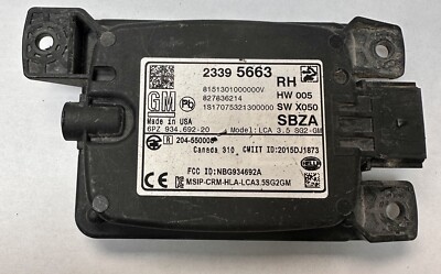 2017 2018 2019 GM OEM RIGHT REAR BLIND SPOT RADAR SENSOR 23395663 | eBay