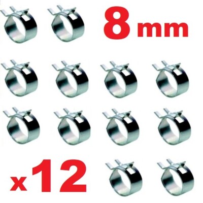 Suzuki GT50 LT50 - BZP Fuel / Oil Line Clamps - 8mm - Pack of 12 | eBay