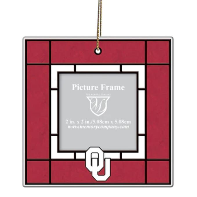 Sooners Razorbacks Bulldogs Art Glass Picture Frame Ornament NCAA NEW ...