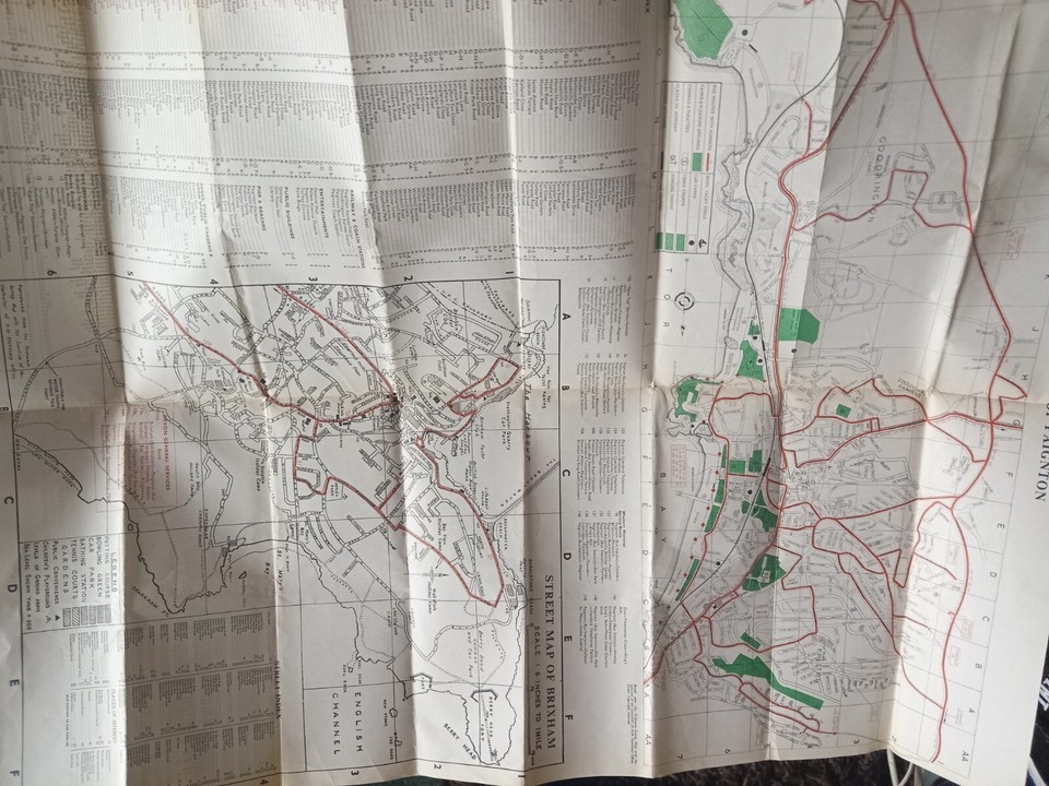Vintage Olde Retro Road Street Map Atlas Eng Ordnance Survey Paignton ...