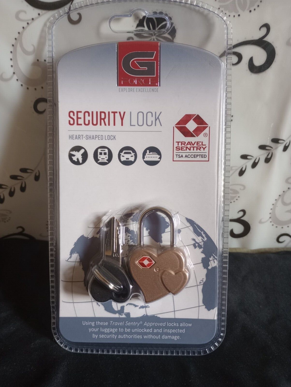 *NEW TSA APPROVED GFORCE Security Lock Heart-Shaped Lock & Straight ...