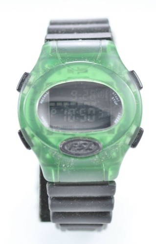 Fossil FSL Watch Green Black Plastic Chron Alarm Light Date 24h Batt ...