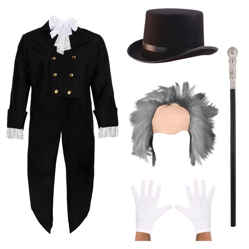 ADULTS EBENEEZER SCROOGE VICTORIAN MAN FANCY DRESS COSTUME CHRISTMAS ...