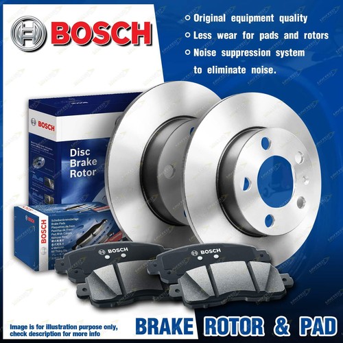Front Bosch Disc Brake Rotors + Brake Pads for Mercedes-Benz AMG A45 ...