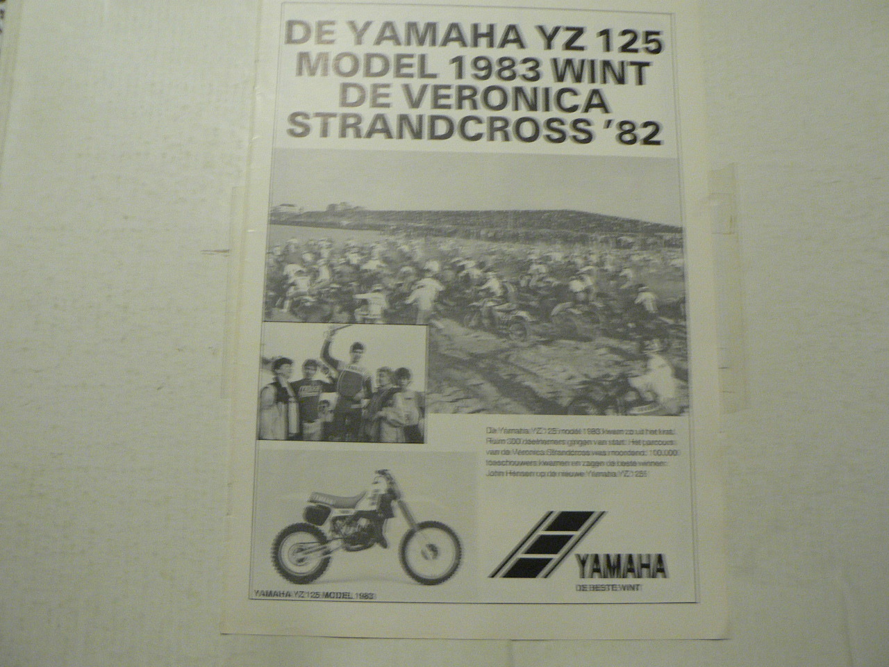 A301-DE YAMAHA YZ 125 MODEL 1983 WINT DE VERONICA STRANDCROSS 1982 JOHN ...