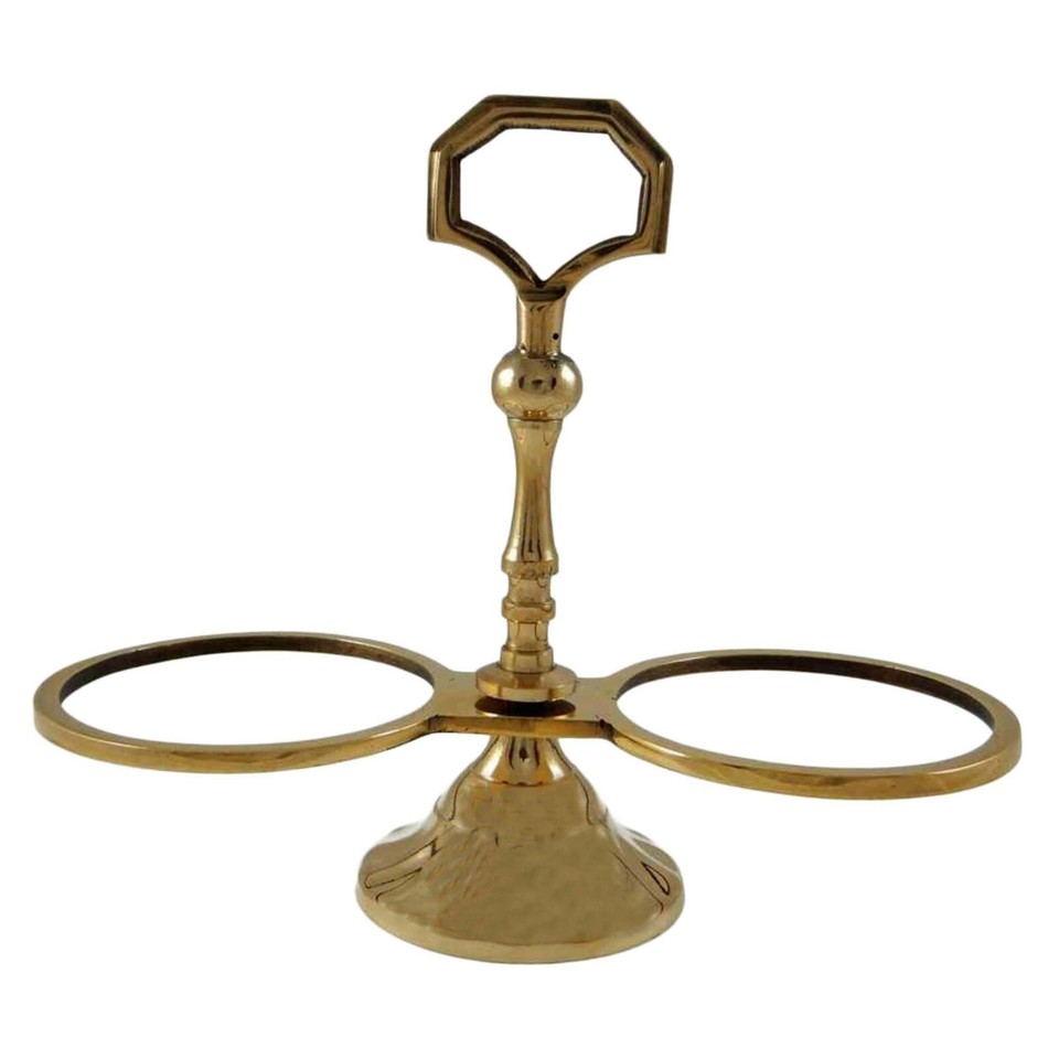 Brass Condiments Holder Traditional Serving Copper & Steel 2 Bowl Set ...