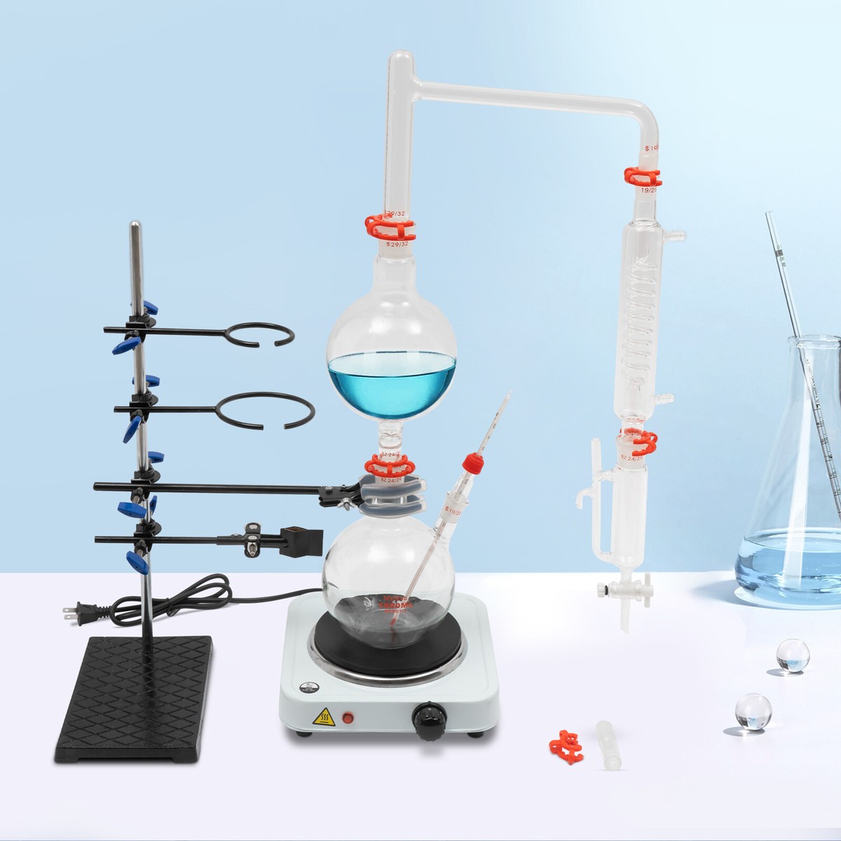 Organic Chemistry Glassware Set Glass 46 BU Organic Chemistry Set,