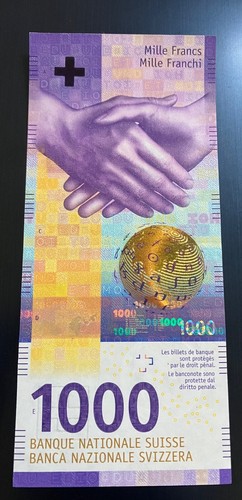 🔥Switzerland 1000 FRANCS (FRANKEN)~CHF Banknote CIRCULATED~2017 ...