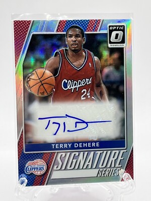 2017-18 Panini Donruss Optic Prizm Signature Series #63 Terry Dehere ...
