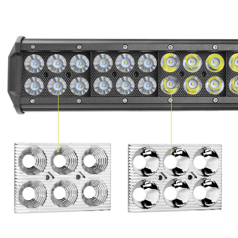 Dual Row 4"/7"/28" LED Work Light Bar Spot Flood Pod for Jeep Ford ...
