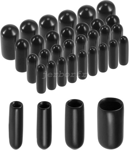 10-100X End Cap Rod Bar Screw Bolt Tube Vinyl Rubber Cover Thread ...