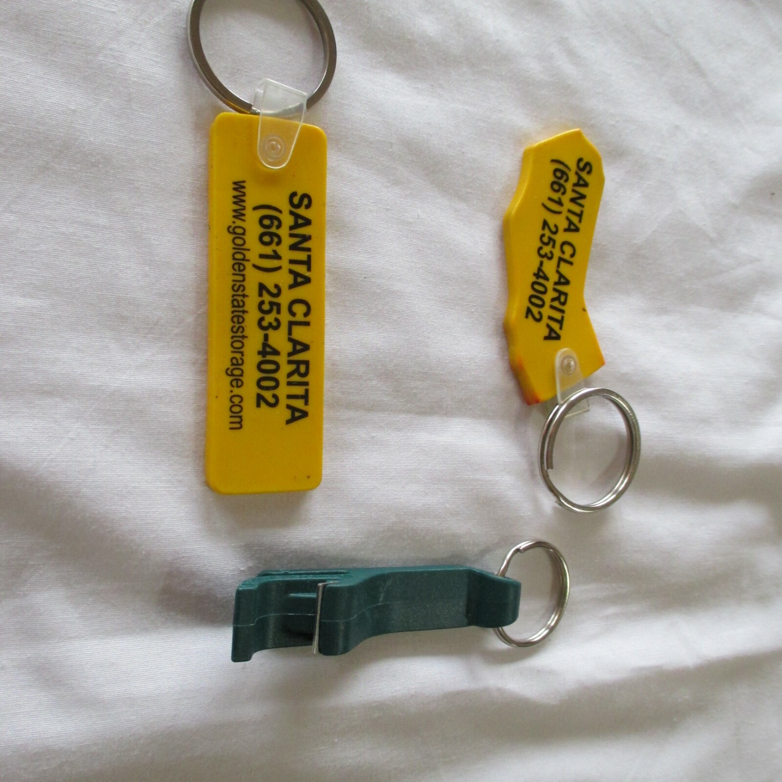 LOT Of 3 Vintage Keychain Keyring Key tag BOTTLE Opener Very Handy On a ...