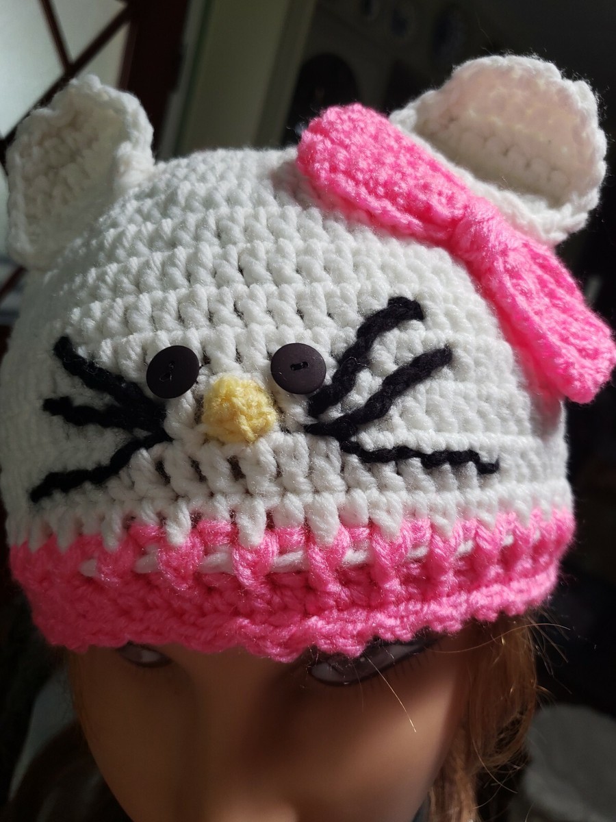 Hello Kitty Crochet Hat Free Pattern
