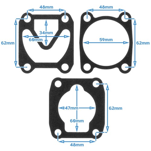 Air Compressor Cylinder Head Replacement Gasket Kit Valve Plate Sealing ...