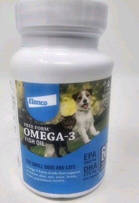 Snip Tips Omega-3 Fish Oil Liquid Supplement for Small Dogs and Cats 60 ...