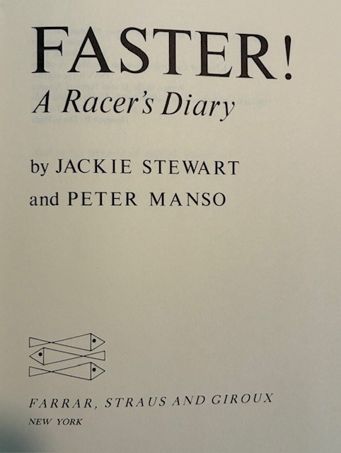 Faster by Jackie Stewart & Peter Manso, 1972 HC ~ 1st Printing | eBay