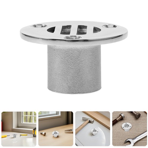 2 Pcs Deck Floor Drain Fittings Marine Scupper Stainless Steel Boat ...