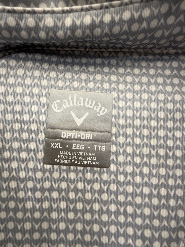 Callaway Opti Dri Fine Line Performance Golf Polo Men’s Size XXL Light ...