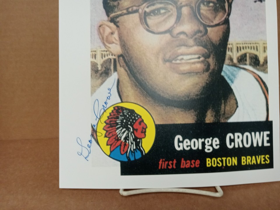 George Crowe Signed in Person Color Enlargement 1953 Topps Archive ...