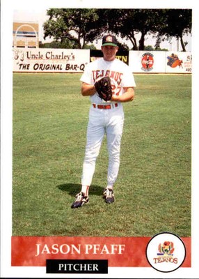 1994 San Antonio Tejanos Collect-A-Sport #23 Jason Pfaff University of ...